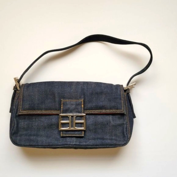 Billy Bag London | Bags | Billy Bag London Denim Baguette Bag Vintage ...